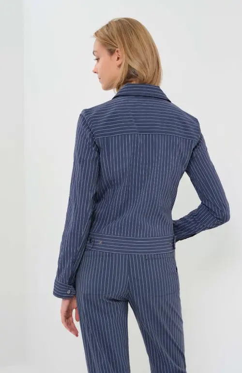 Anatomie Delilah Striped Ultralight Trucker Jacket