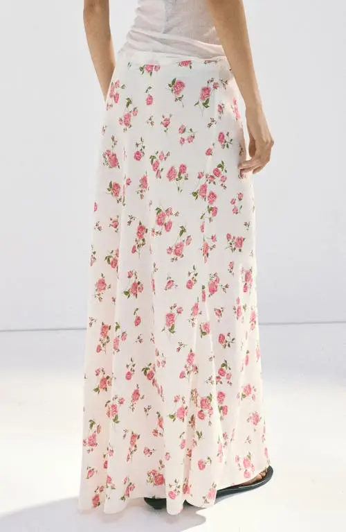 Mango Floral Print Maxi Skirt