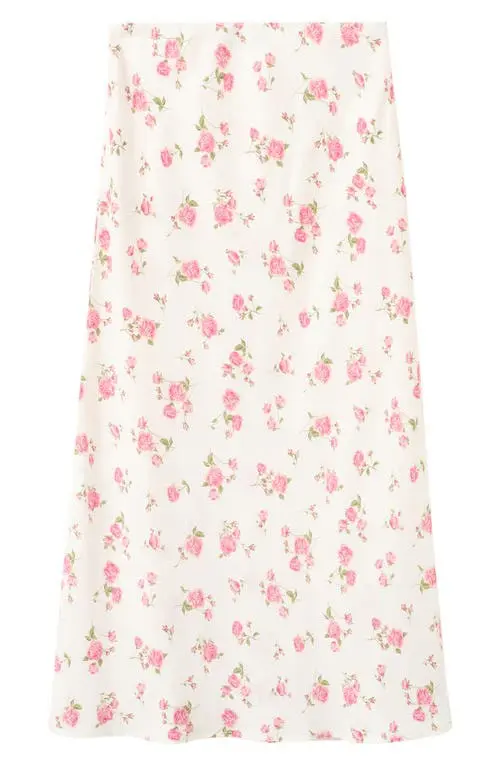 Mango Floral Print Maxi Skirt