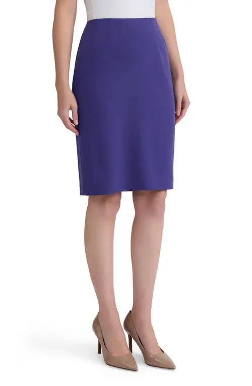 KASPER Zip Back Slim Skirt - Regal Plum