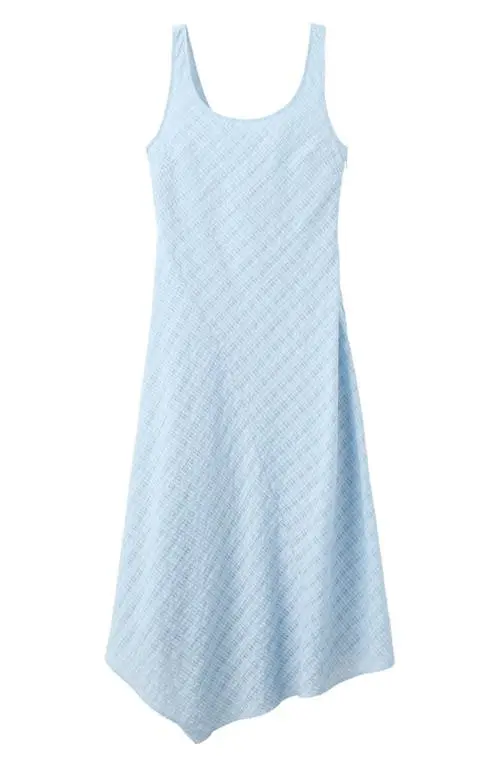 Mango Checked Asymmetrical Midi Dress
