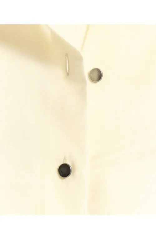 Mango Semi-sheer Beaded Cotton & Silk Shirt