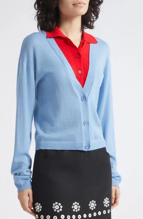 Stine Goya Layered Wool Cardigan