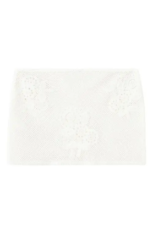 Mango Floral Crocheted Miniskirt
