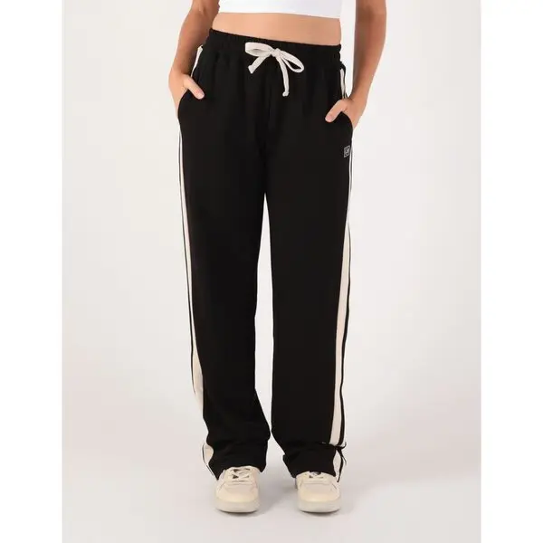 GLYDER Retro Straightleg Sweatpant - Black/oatmilk