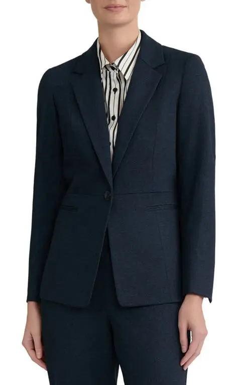 KASPER Notched Lapel Blazer With Waist Seam