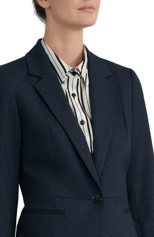 KASPER Notched Lapel Blazer With Waist Seam