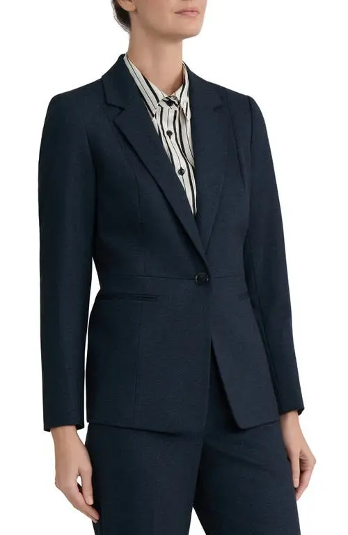 KASPER Notched Lapel Blazer With Waist Seam