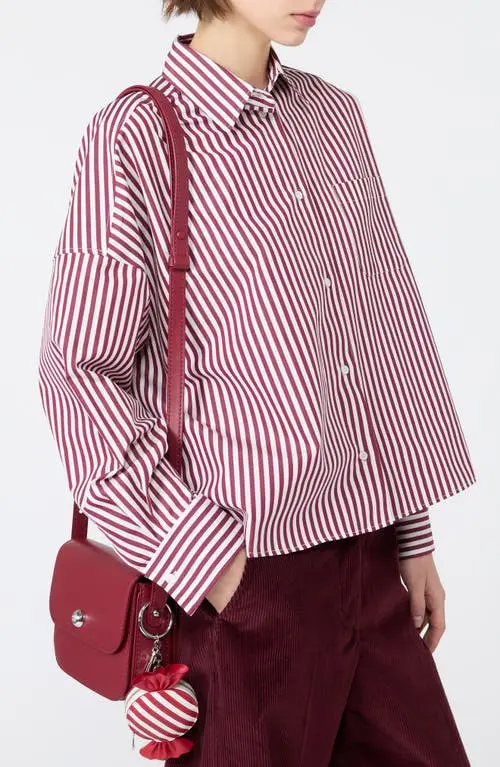Max Mara Striped Cotton Shirt - Bordeaux