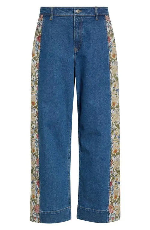 Cinq À Sept Zoe Patchwork Wide Leg Jeans
