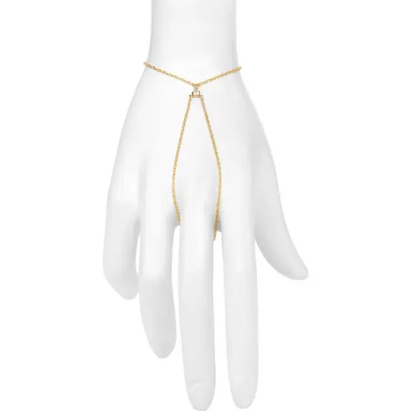 SET & STONES Teagan Hand Chain With Cubic Zirconia In 14k Fill