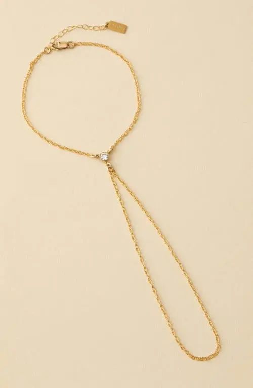 SET & STONES Teagan Hand Chain With Cubic Zirconia In 14k Fill