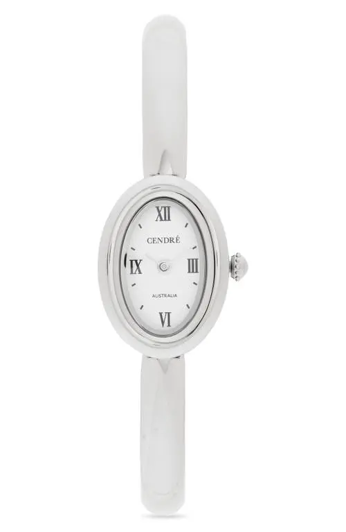 CENDRE Kate Oval Bangle & Link Bracelet Watch - Silver