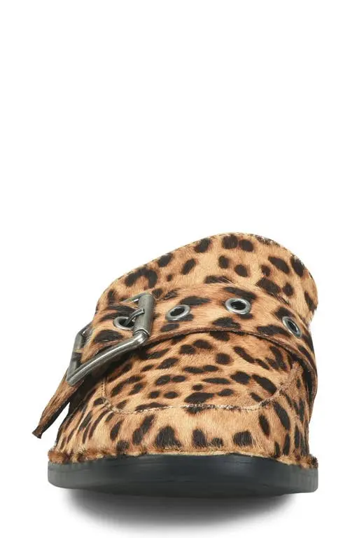 BØRN Mikah Mule With Buckle Detail - Dark Brown Leopard