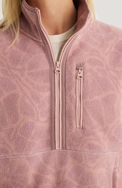 FREE FLY Ashridge Half Zip Fleece - Cosmic Bloom Plum