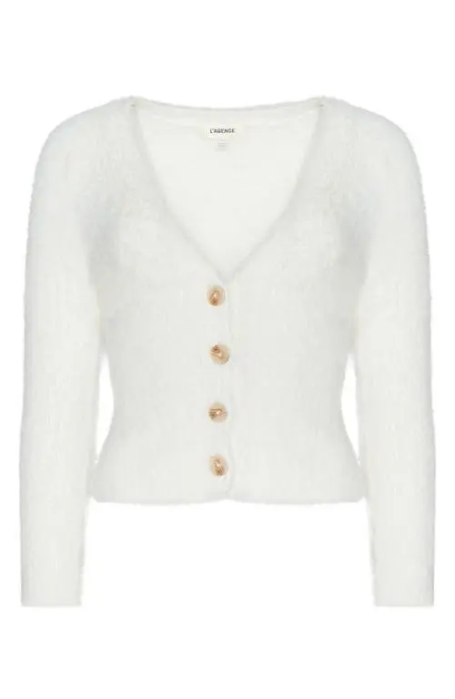 L'Agence Agathe Fuzzy Cropped Cardigan
