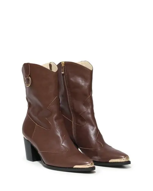 BELLE & BLOOM Dallas Western Boot With Gold Hardware