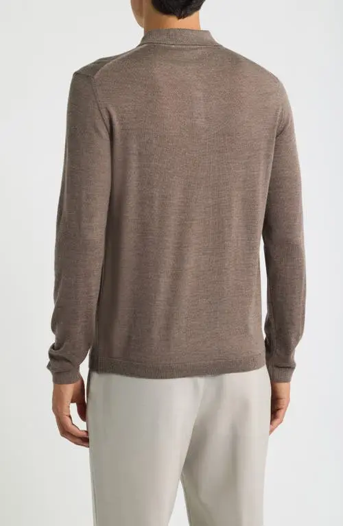 JACK VICTOR Wool & Silk Long Sleeve Polo