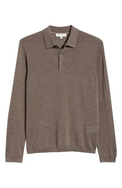JACK VICTOR Wool & Silk Long Sleeve Polo