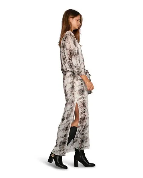 BELLE & BLOOM Heart On Fire Snake Print Kaftan