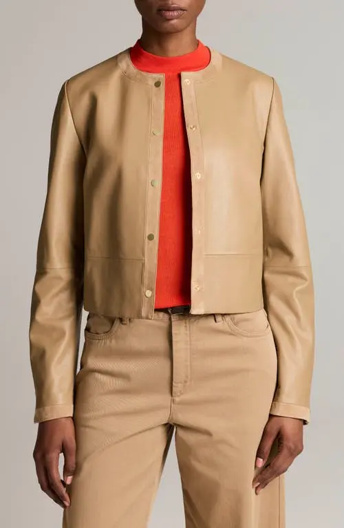 Vince Cropped Leather Jacket