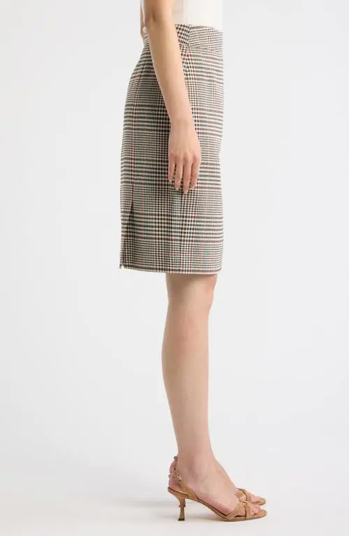 TAHARI ASL Plaid Pencil Skirt