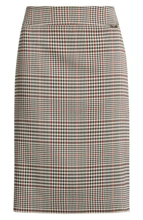 TAHARI ASL Plaid Pencil Skirt