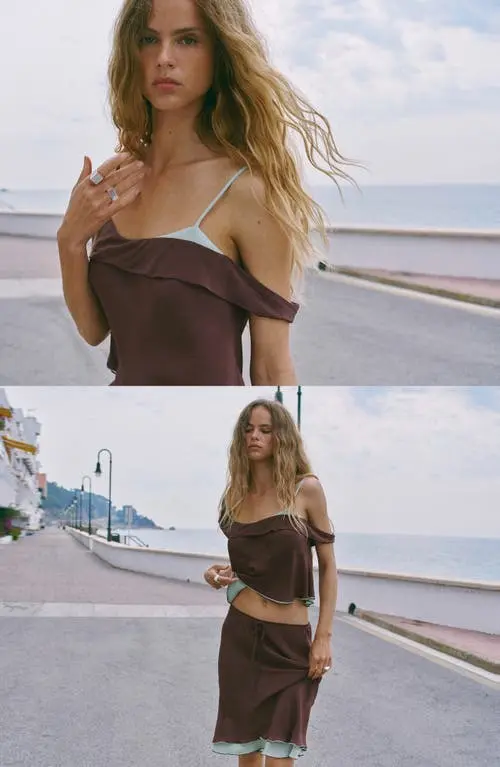Mango Mixed Asymmetrical Top