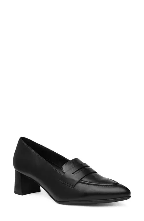 ARA Ambrosia Pointed Toe Block Heel Pumps - Black 1