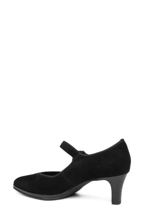 ARA Suede Mary Jane Pumps With Buckle Strap