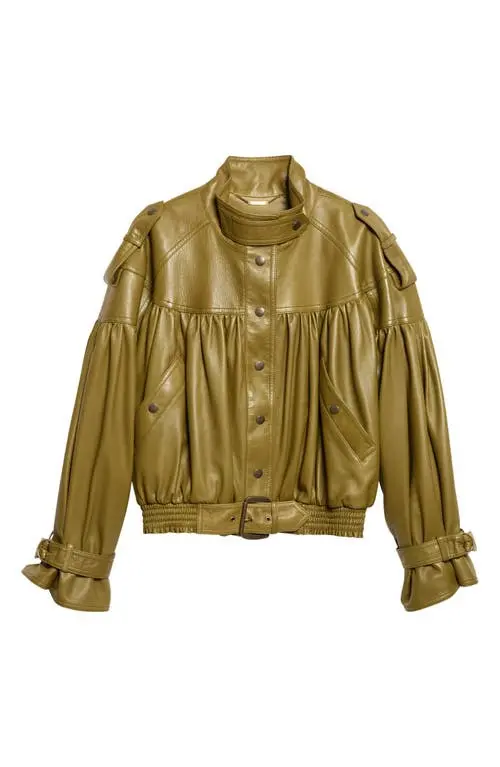 Chloé Crop Plongé Leather Jacket