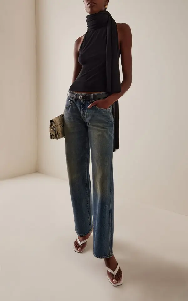 DL1961 Scarf Neck Knit Tie Top