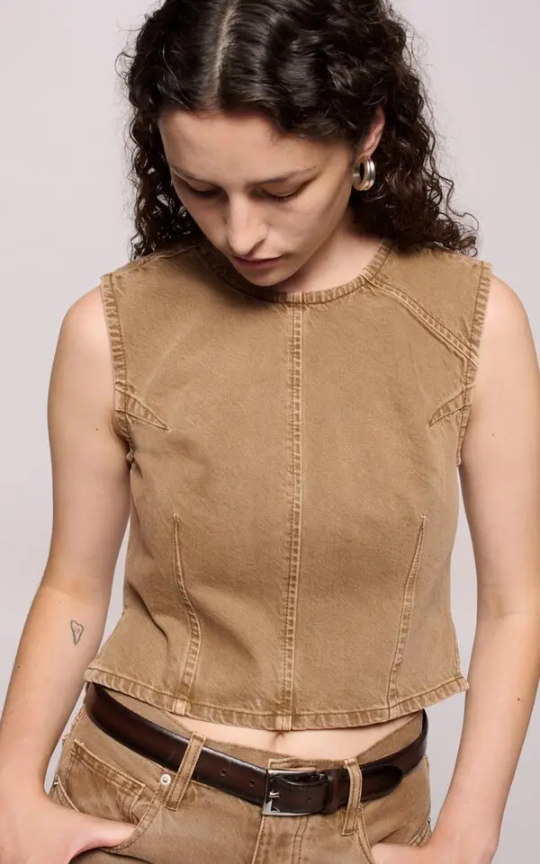 DALA Angle Denim Tank Top