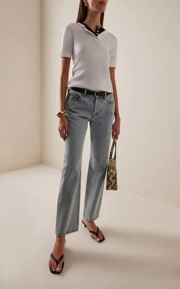 Still Here Life Rigid Mid-rise Straight-leg Jeans