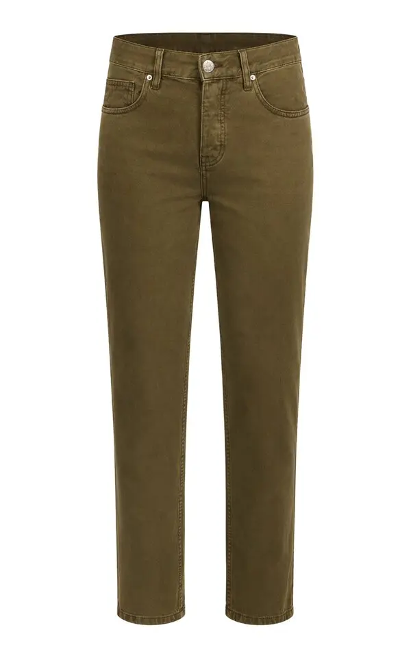 DALA Calla Straight Ankle Jean - Dark Green