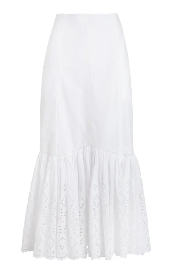 Merlette Adela Cotton Eyelet Skirt