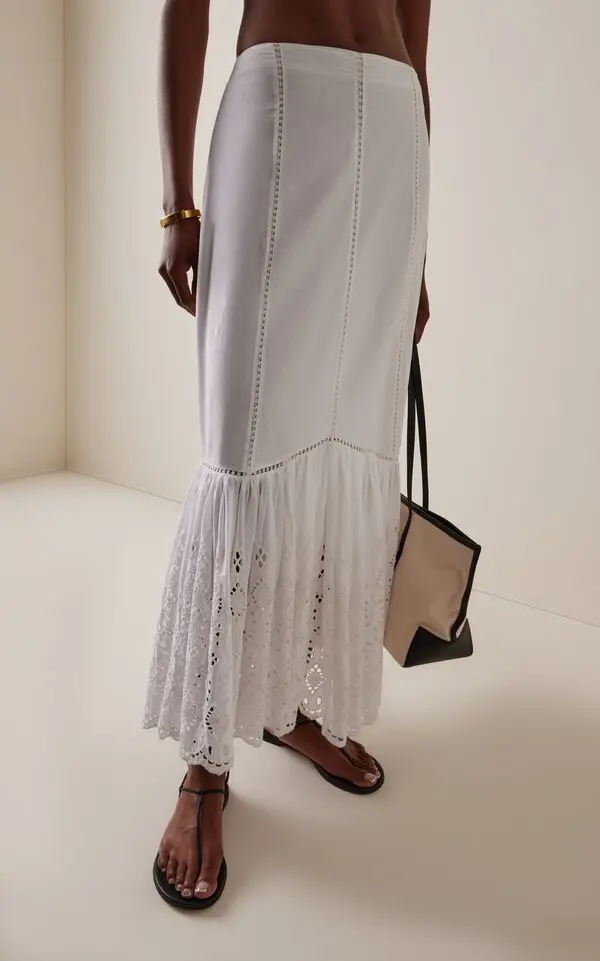 Merlette Adela Cotton Eyelet Skirt