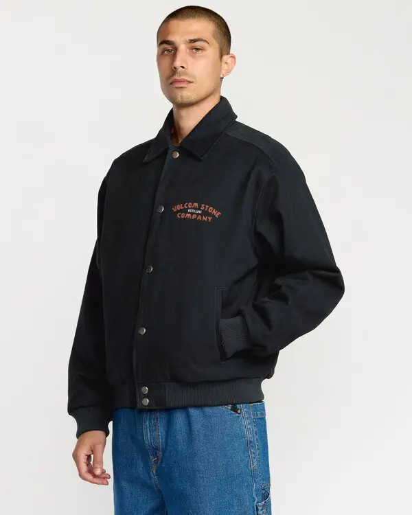 Volcom Highsiders Jacket Varsity Style Canvas And Twill With Embroidered Detail