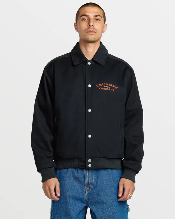 Volcom Highsiders Jacket Varsity Style Canvas And Twill With Embroidered Detail
