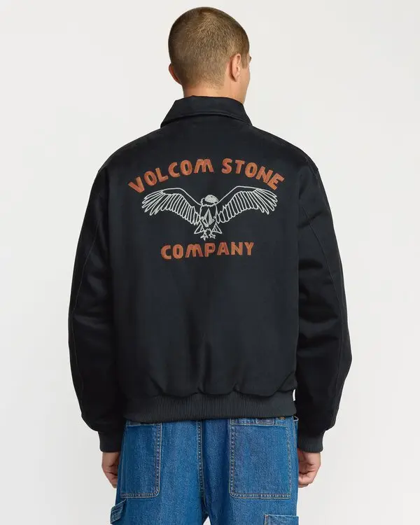 Volcom Highsiders Jacket Varsity Style Canvas And Twill With Embroidered Detail