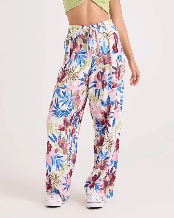 Volcom Bow Chicka Pants - Olive/dusty Rose