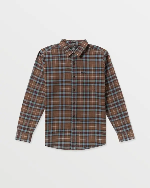 Volcom Levelstone Long Sleeve Shirt - Brownstone