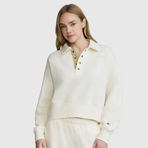Champion Fleece Training Polo - Unbleached Cotton