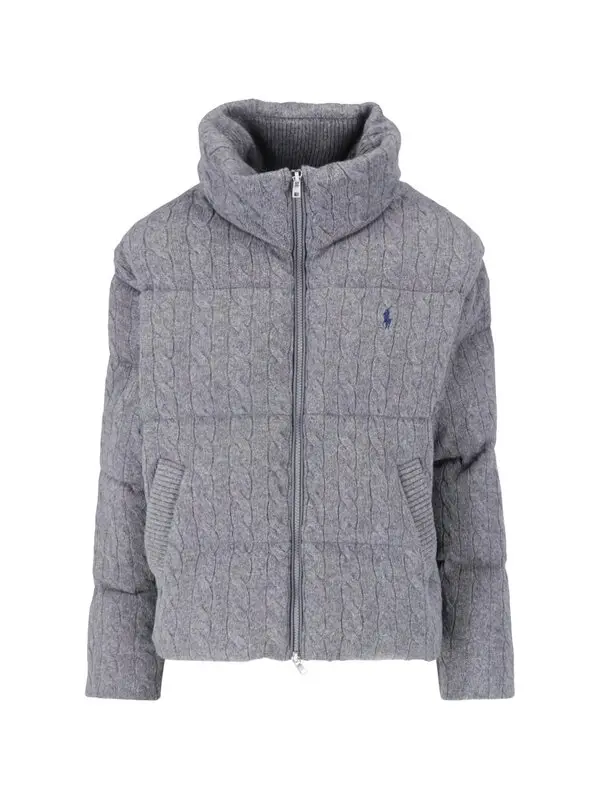 Polo Ralph Lauren Down Jacket In Wool And Cashmere