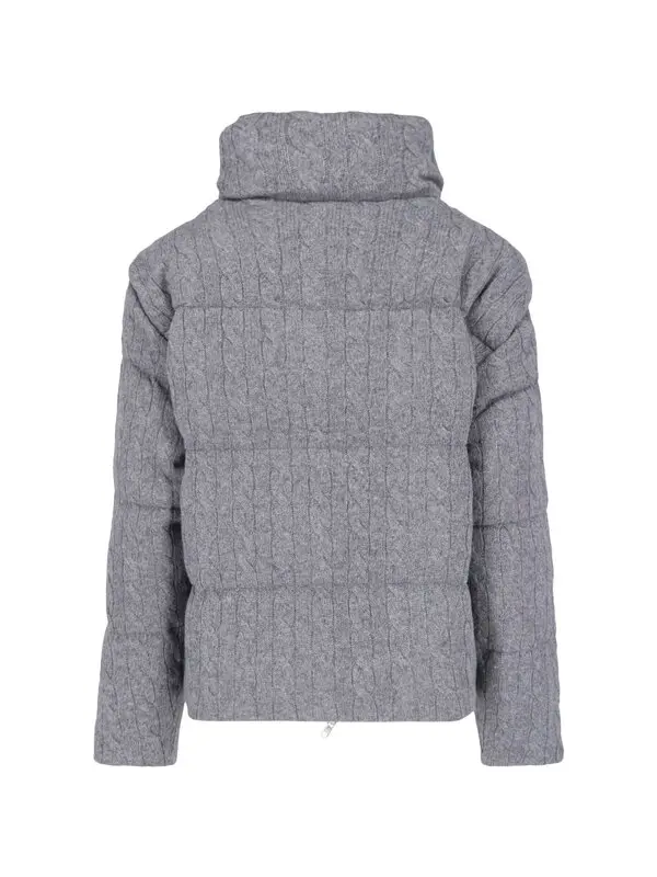 Polo Ralph Lauren Down Jacket In Wool And Cashmere