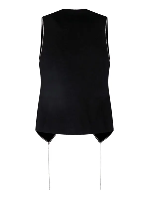 Giorgio Armani Vest In Viscose With Rhinestones