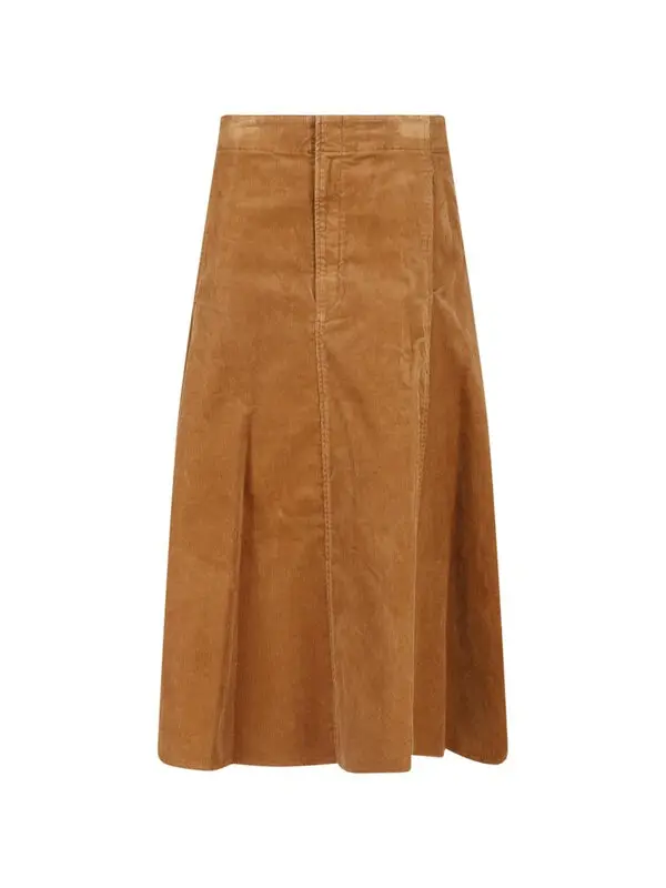 Polo Ralph Lauren Corduroy Midi Skirt - Brown