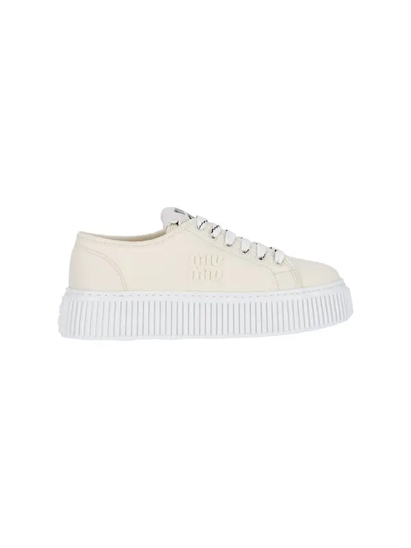 Miu Miu Sneakers Logo - White
