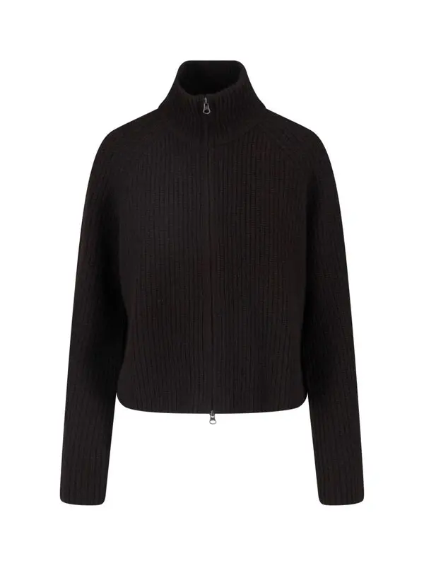 LISA YANG Cashmere Zip Cardigan - Brown