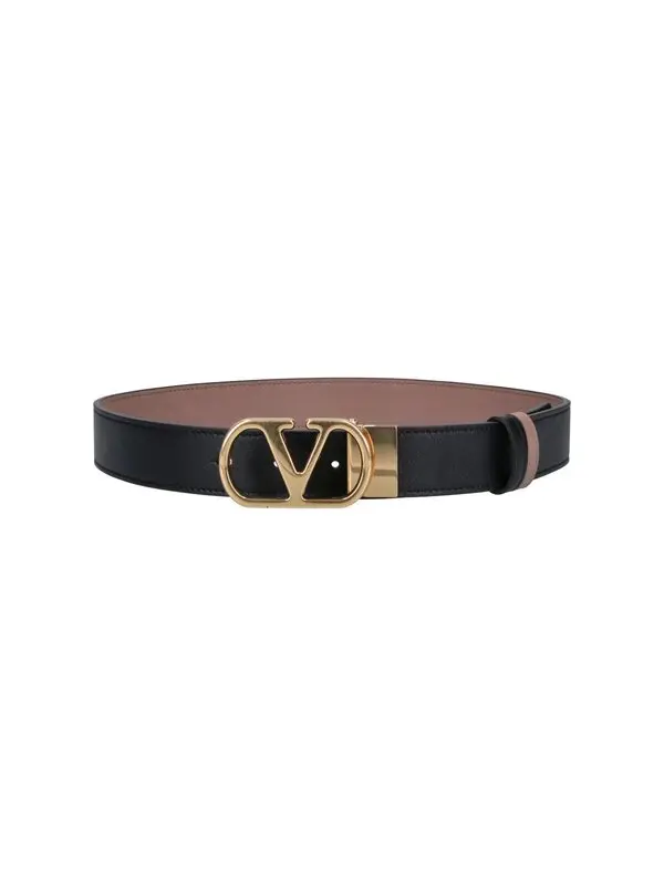 Valentino Garavani Reversible Belt "vlogo Signature - Black